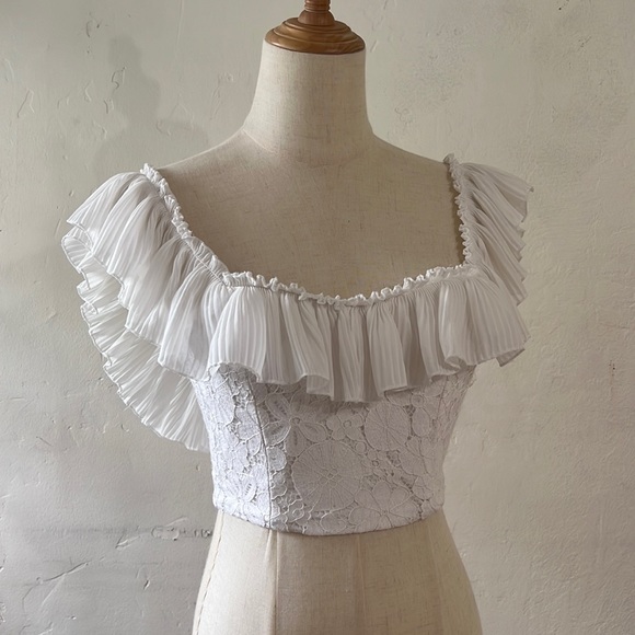 Angel Biba | Tops | Angel Biba Lace Crop Top | Poshmark